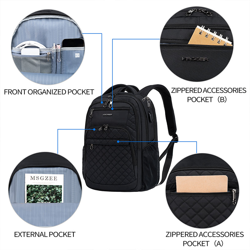 KROSER 17“ Travel Laptop Backpack Computer Backpack